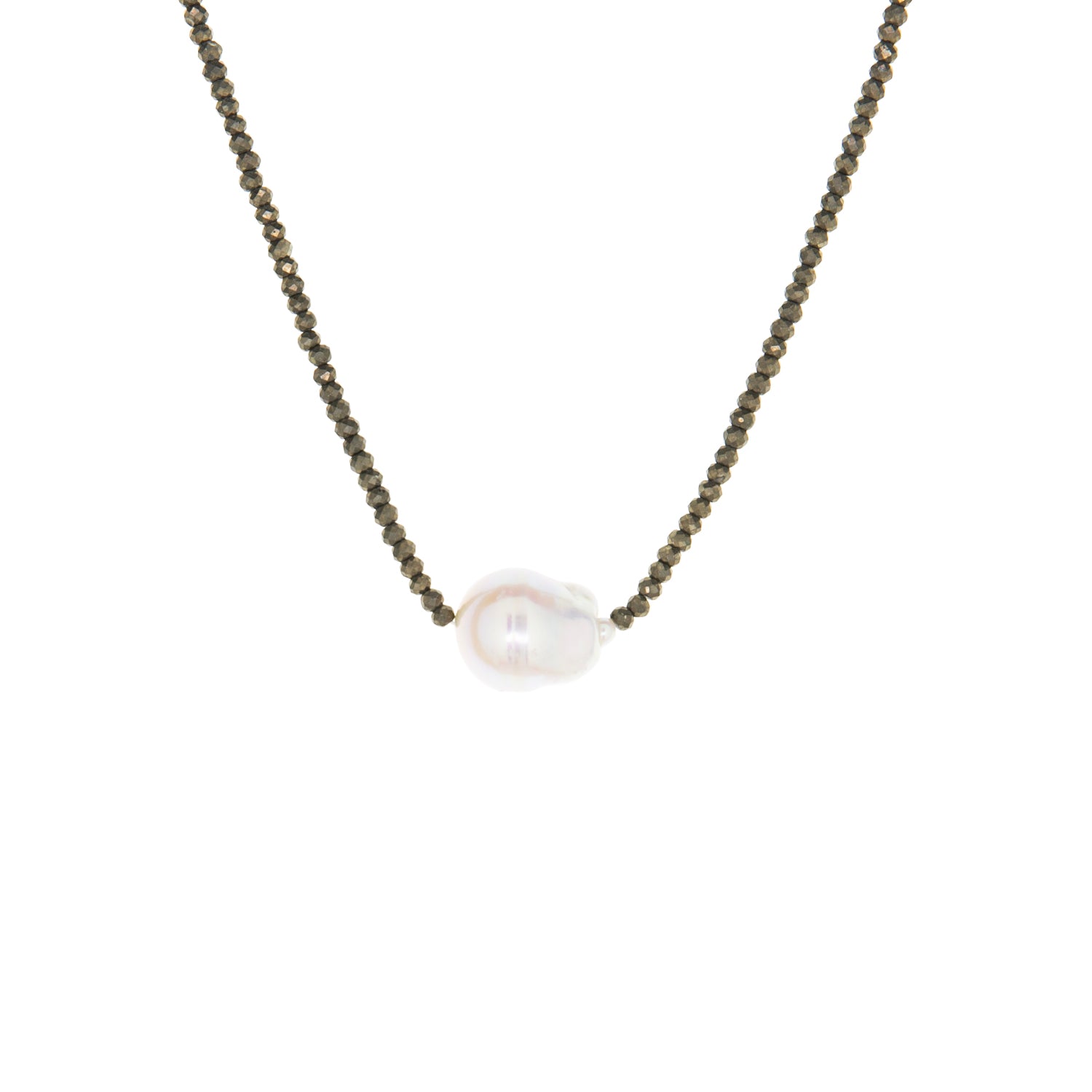 Stone pearl necklace store