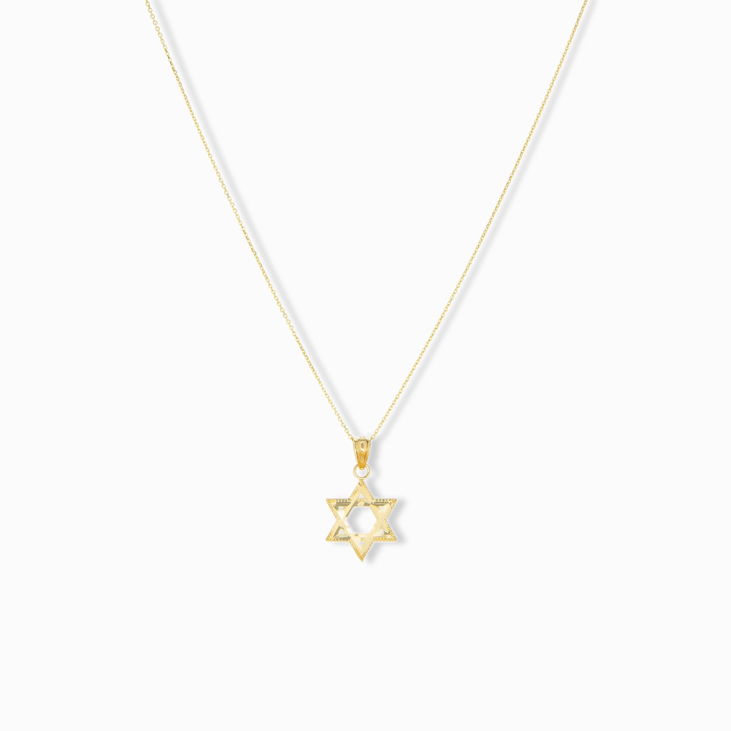14K gold start of david charm necklace – Marlyn Schiff, LLC